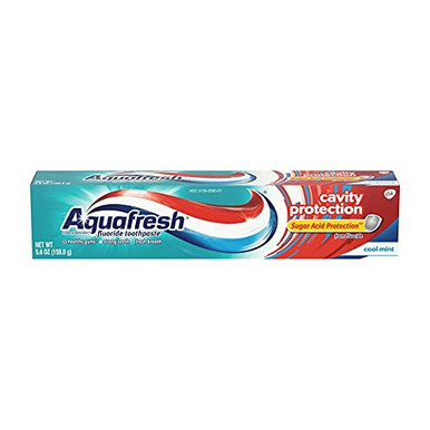 Aquafresh Cavity Protection Fluoride Toothpaste Cool Mint 5.6 oz -Pack ...