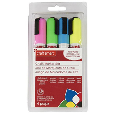 Chalk Marker Set, Fluorescent by Craft Smart - Warehousesoverstock
