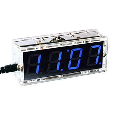 Gearwoo 4-Digital DIY Clock Kits LED Talking Clock with Speaker PCB for ...