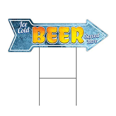 SignMission Corrugated Plastic Arrow Sign with Double Sided Image 10" X ...
