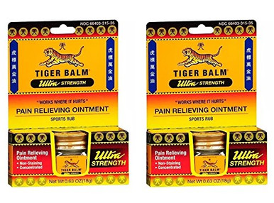 Tiger Balm Ultra Strength Pain Relieving Ointment -Pack of 2- with ...