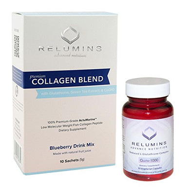 NEW Relumins Premium Collagen 10 Pack and Gluta-1000 30 Capsules 3 ...