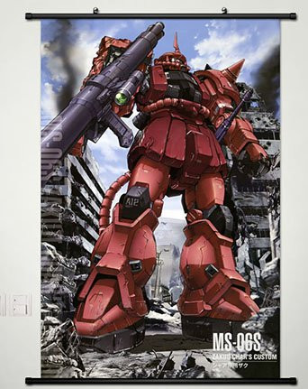 Gundam Wall Scroll Poster Fabric Painting for Anime Mobile Suit 00 Zaku ...