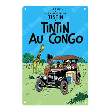 Zyalex Tintin Cartoon Metal Tin Signs Alpha Art Painting Shop Wall ...