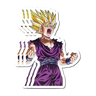B. Strange Mall Gohan - SSJ2 Stickers -3 Pcs-Pack- - Warehousesoverstock