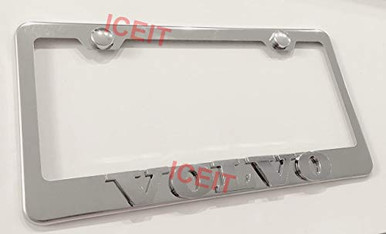Ice It 3D Raised Car Logo Volvo Emblem Stainless Steel License Plate ...