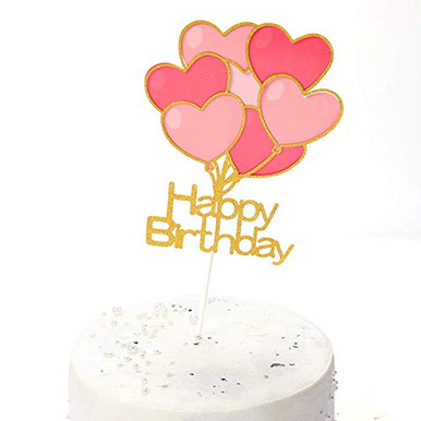 Valentines Day Red Heart Cake Topper Set for Girlfriend Lovers Wedding ...