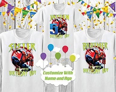 Spider Man Birthday Shirt Spider Man Birthday Party Spider-Man Custom ...