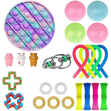 ninRYA Many Pack Sensory Fidget Toys Set and Silica Gel Decompression ...