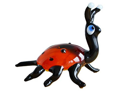 3 Inch Glass Ladybug Figurine Animals Glass Red Ladybug Sculpture of ...