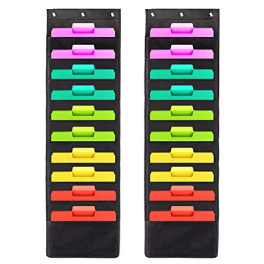 Hanging File Folder Holder Cascading Fabric Organizer,Storage Pocket ...