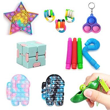 HEZIOWYUN Fidget Toy Set Cheap Fidget Sensory Toys Pack Relieves Stress ...
