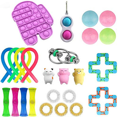 Fidget Toys Set Sensory Toys Pack Cheap for Kids Adults Simple Dimple ...