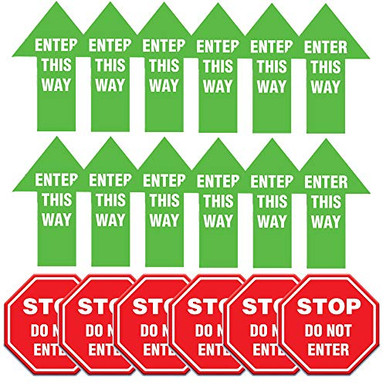 Traffic Variety Bundle 18 Pack 12 Enter This Way 6 Do Not Enter Water ...