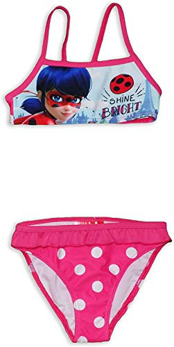 Miraculous Ladybug Girls Swim Bikini -Pink 4 Years- - Warehousesoverstock