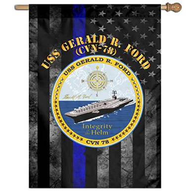 ZHENGKAIWENqizi USS Gerald R Ford CVN-78 Garden Flag Outdoor Flags ...