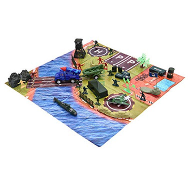Simulation Military Sandbox Model Set with Colorful Map Military ...