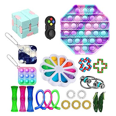 LWxQWDS Sensory Fidget Toy Set Fidget Pack Sensory Relieves Stress ...