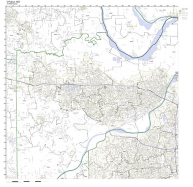 O'Fallon MO ZIP Code Map Not Laminated - Warehousesoverstock