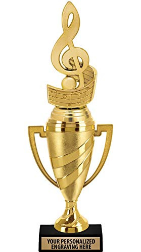 Crown Awards Music Trophy 14" Gold Cup Treble Clef Trophies with Free ...