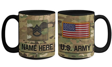 US Army Staff Sergeant -SSG- E6 Mug - Personalized - Customize with ...