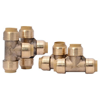 SharkBite U362LFA4 Tee Plumbing Pipe Connector, PEX Fittings, Push-to ...