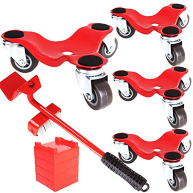 3 Wheel Furniture Dolly with Casters, Steel Tri-Dolly Set with Lifter ...