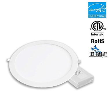 LED FANTASY 11-Inch 24W 120V Recessed Ultra Thin Ceiling LED Light ...