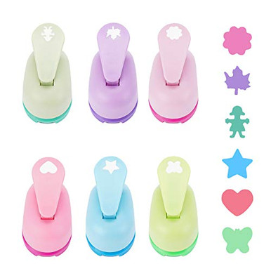Hole Paper Punch, Dynvue 6pcs Scrapbooking Puncher Shapes for Handmade ...