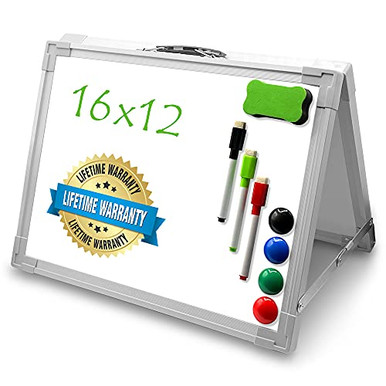 Small Foldable White Board - Magnetic Desktop Foldable Whiteboard - 16 ...