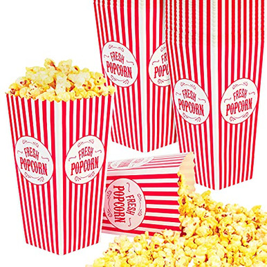 Stock Your Home 46 Oz Popcorn Containers -25 Count- Greaseproof Classic ...