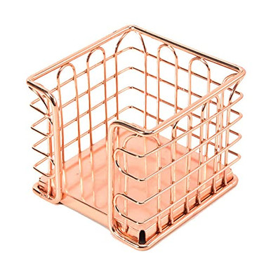 YOSCO Metal Sticky Note Holder Mesh Rose Gold Office Desk Organizers ...