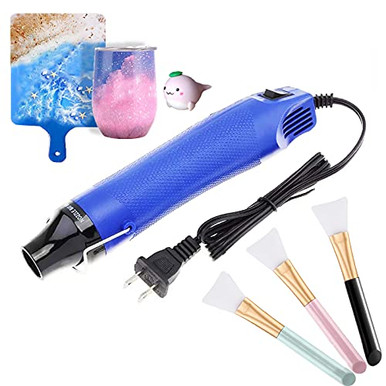 Leceha Mini Heat Gun for Epoxy Resin, 300W Portable Heat Gun for Crafts ...
