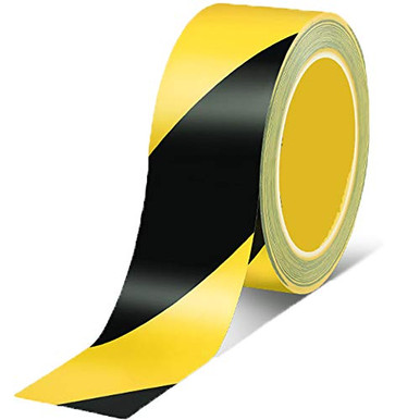Hazard Warning Stripe Tape Adhesive 2inch x 36yard Caution Black and ...