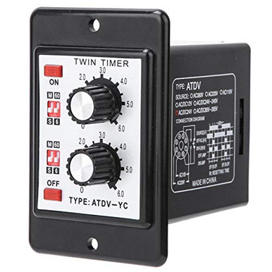 Twin Timer Relay, Adjustable 6S-60M Twin Timer, for Remote Control ...