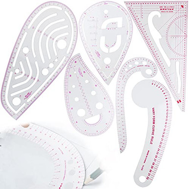 French Curve Metric Ruler, 6 Styles Sewing Patterns Rulers Set, Metric ...