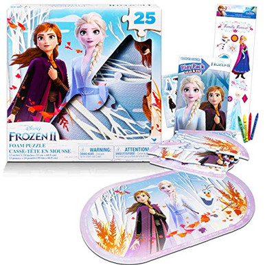 Disney Frozen 2 Jigsaw Puzzle Bundle - 25 Piece Foam Floor Puzzle with ...