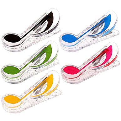 5 Pcs Music Book Clips Plastic Sheet Music Clips Music Page Holders for ...