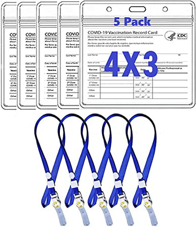 Covid Vaccination Card Holder with Lanyard CDC Vaccination Card ...