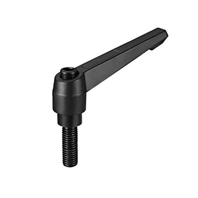 uxcell M12 x 25mm Handle Adjustable Clamping Lever Thread Push Button Ratchet Male Threaded Stud ...