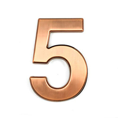 Barton 4" inch House Number 5 Mailbox 3D House Sign Number Apartment ...