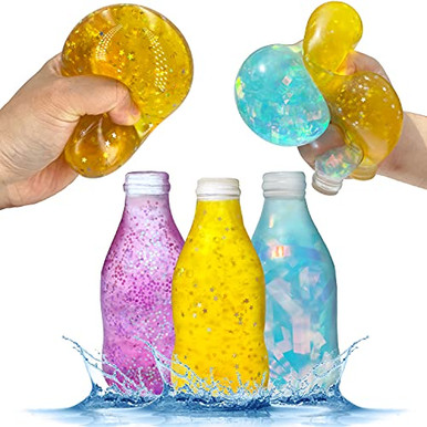ZENYULL Fidget Stress Balls for Kids and Adults 3-Pack Bottles ...