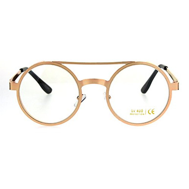 Steam Punk Retro Victorian Metal Rim Rose Gold Round Circle Lens Pimp ...