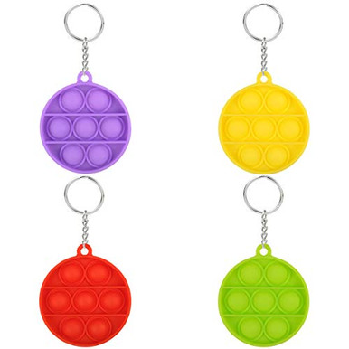 PALIDUO 4 Pcs Mini Push Pop Fidget Keychain Toy Fidgets Toys Bubble ...