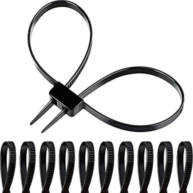 10 Pieces Double Locking Cable Ties Nylon Double Zip Ties Handcuff ...