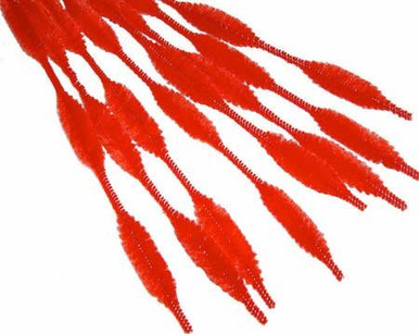 Package of 36 Red Bumpy Chenille Pipe Cleaner Stems - Each Measures 12 ...