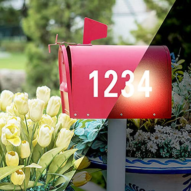 VUDECO 40 PCs Decal Reflective Mailbox Numbers Stickers House Numbers ...