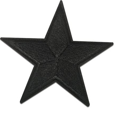 Iron On Patches - Black Star Patch Iron On 1 pcs Patch Embroidered ...