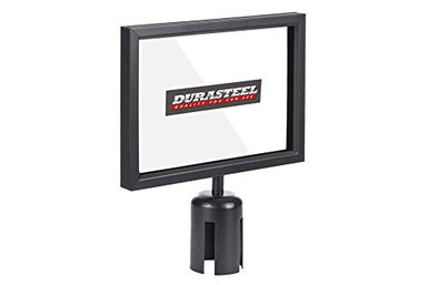 DuraSteel Stanchion Sign Holder - Double Sided 11'' x 8'' Sign Frame ...