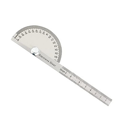Tool 180 Degree Stainless Steel Protractor Round Head Rotary Adjustable ...